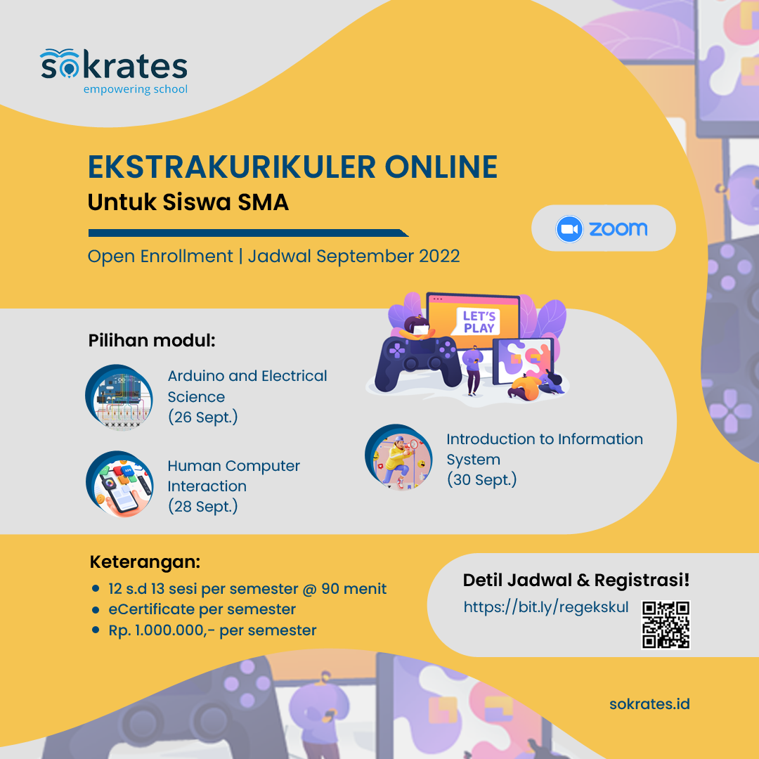 Ekstrakurikuler Online Siswa SD, SMP, SMA – Sokrates Empowering School