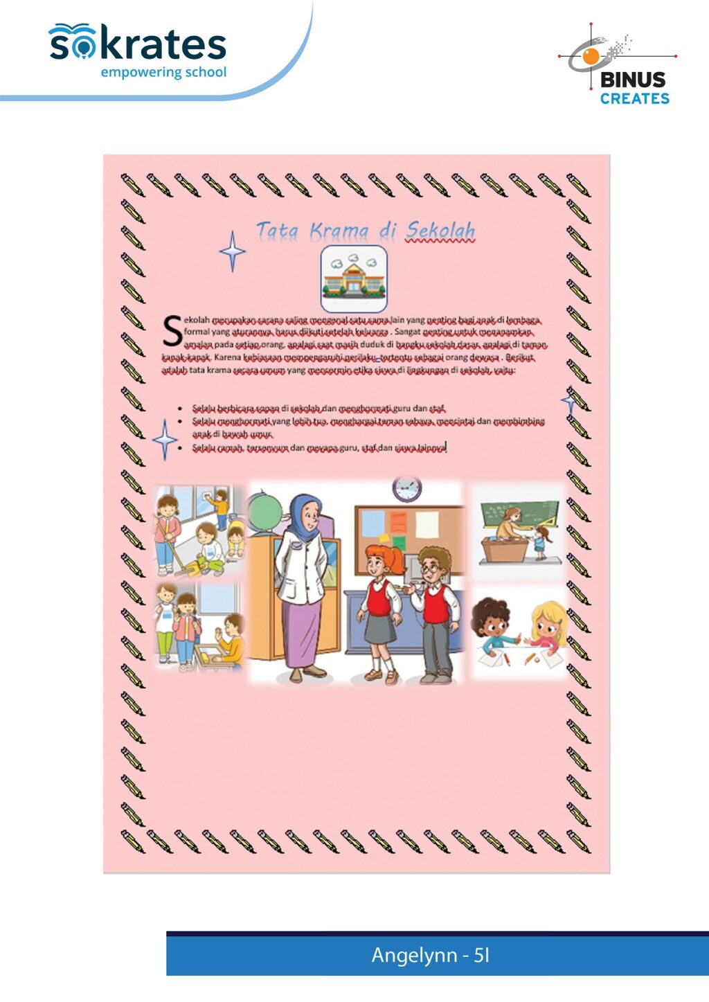 Hasil Karya Siswa Sekolah Semester 1 2023 – 2024 | Sekolah Sutomo 1 ...